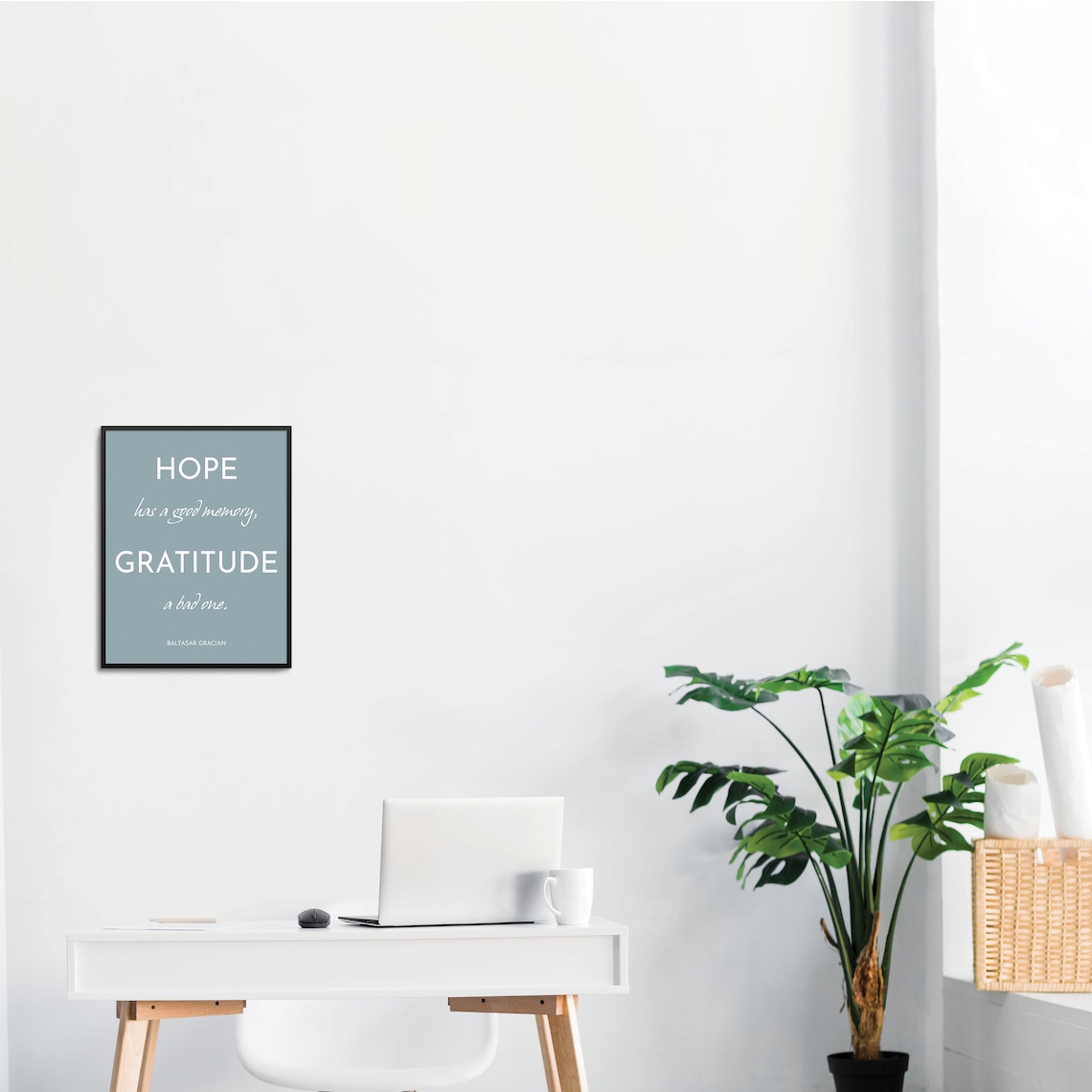 Gratitude Wall Art | Office Decor | Hope Quote Print | Memory Quote ...