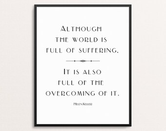 Helen Keller Motivational Poster Print Typography Classroom - Etsy