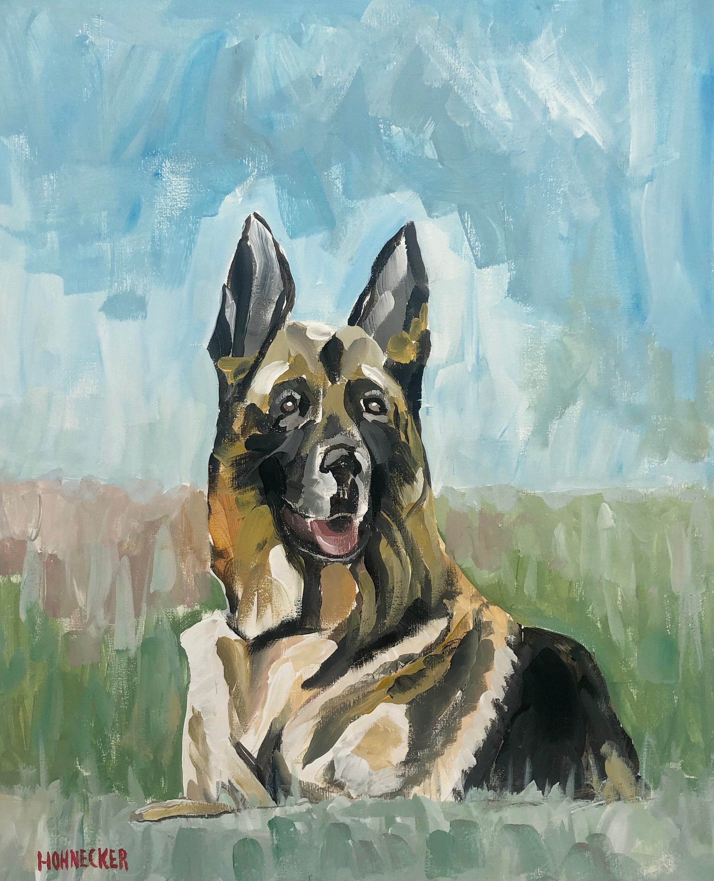 German Shepherd Painting - Etsy