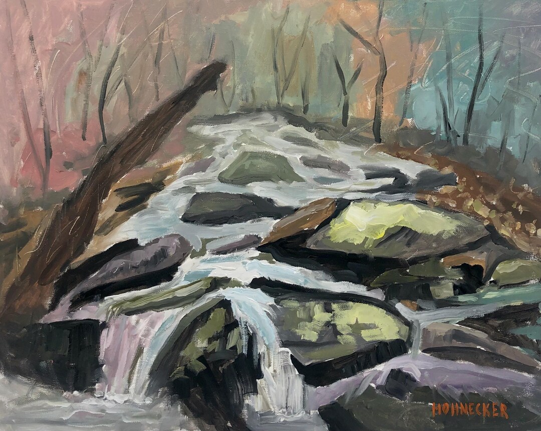 Brook Scene Original Painting - Etsy