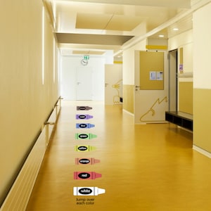 Large Crayon Jumps Vinyl Sensory Path for School Floors - Etsy