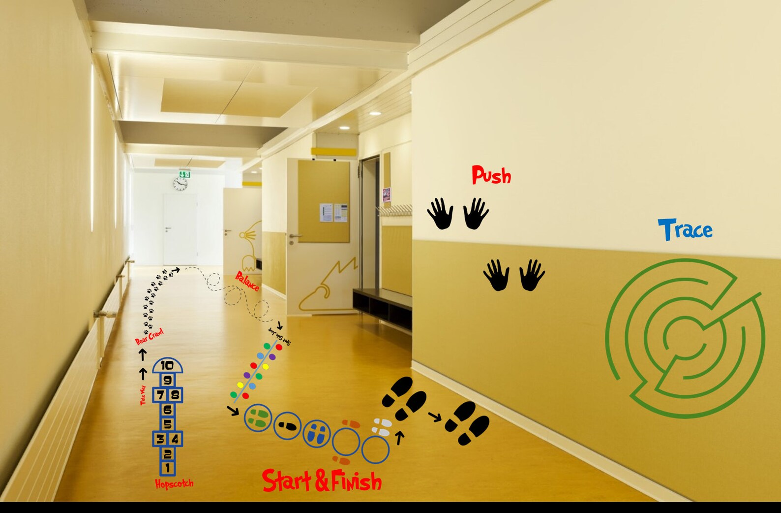 Spot Side Jumps Vinyl Sensory Path for School Floors - Etsy