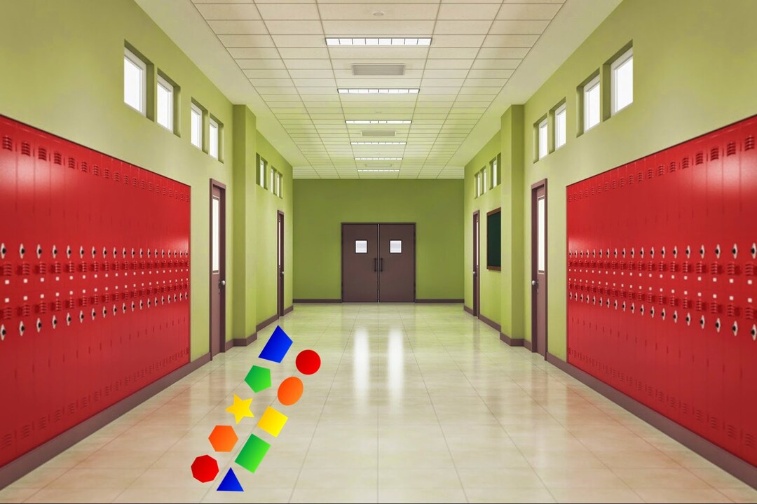 10 Shapes in 5 Colors Vinyl Sensory Path for School Floors - Etsy