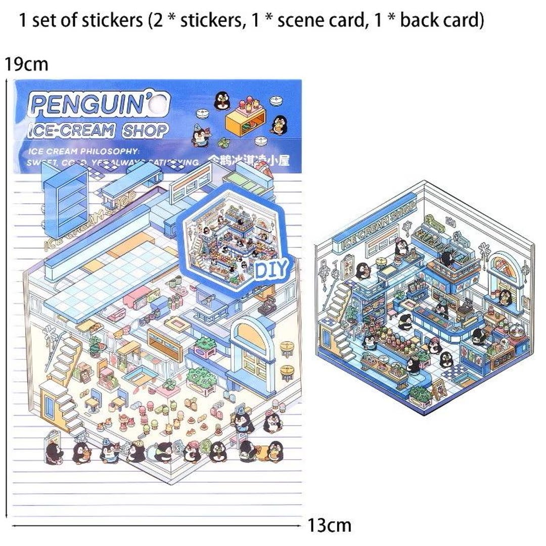 3D Sticker Scene Sticker Cute DIY Handmade Card Crafts - Etsy