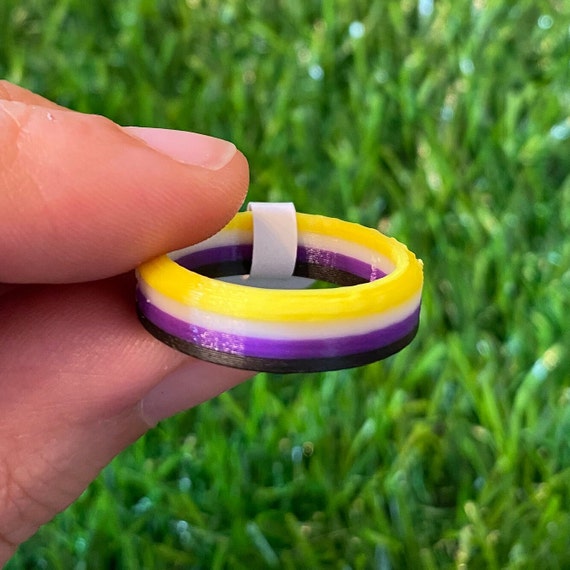 3D Printed Enby/non-binary Pride Ring | Etsy