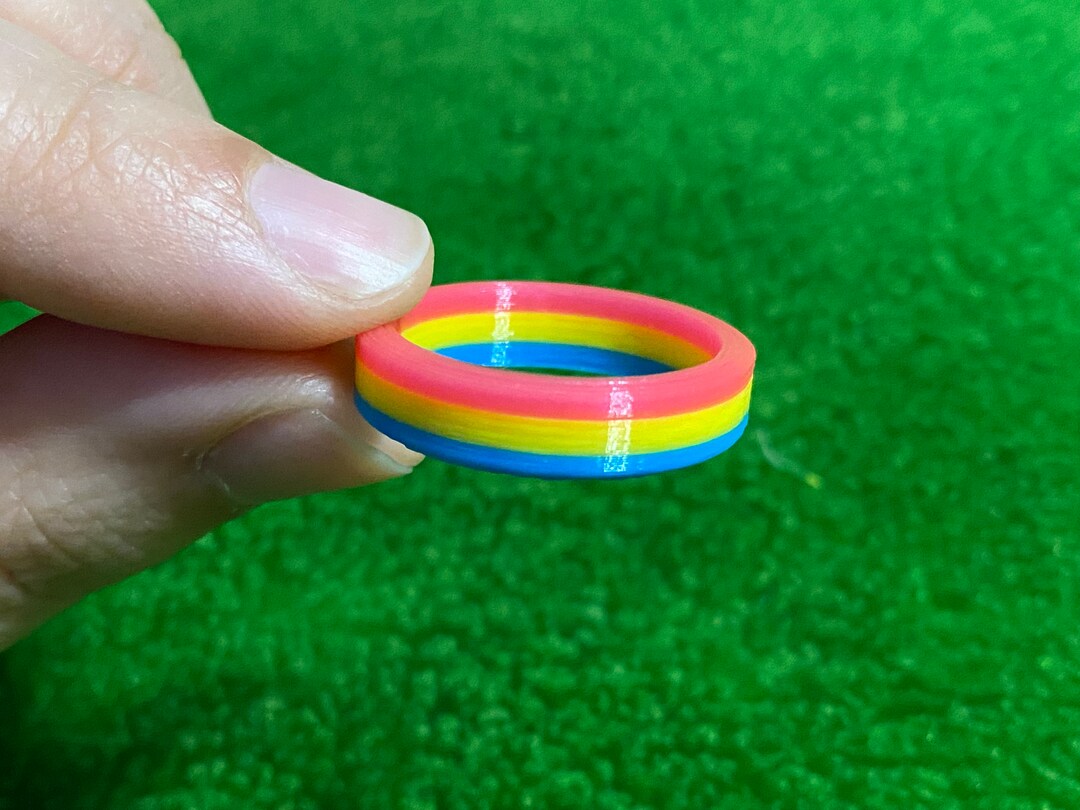 3D Printed Pan Pride Ring Statement Ring Representation - Etsy