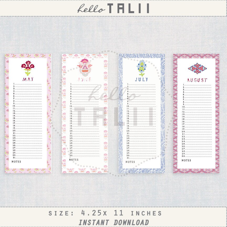 Perpetual Calendar Printable Perpetual BIRTHDAY CALENDAR - Etsy