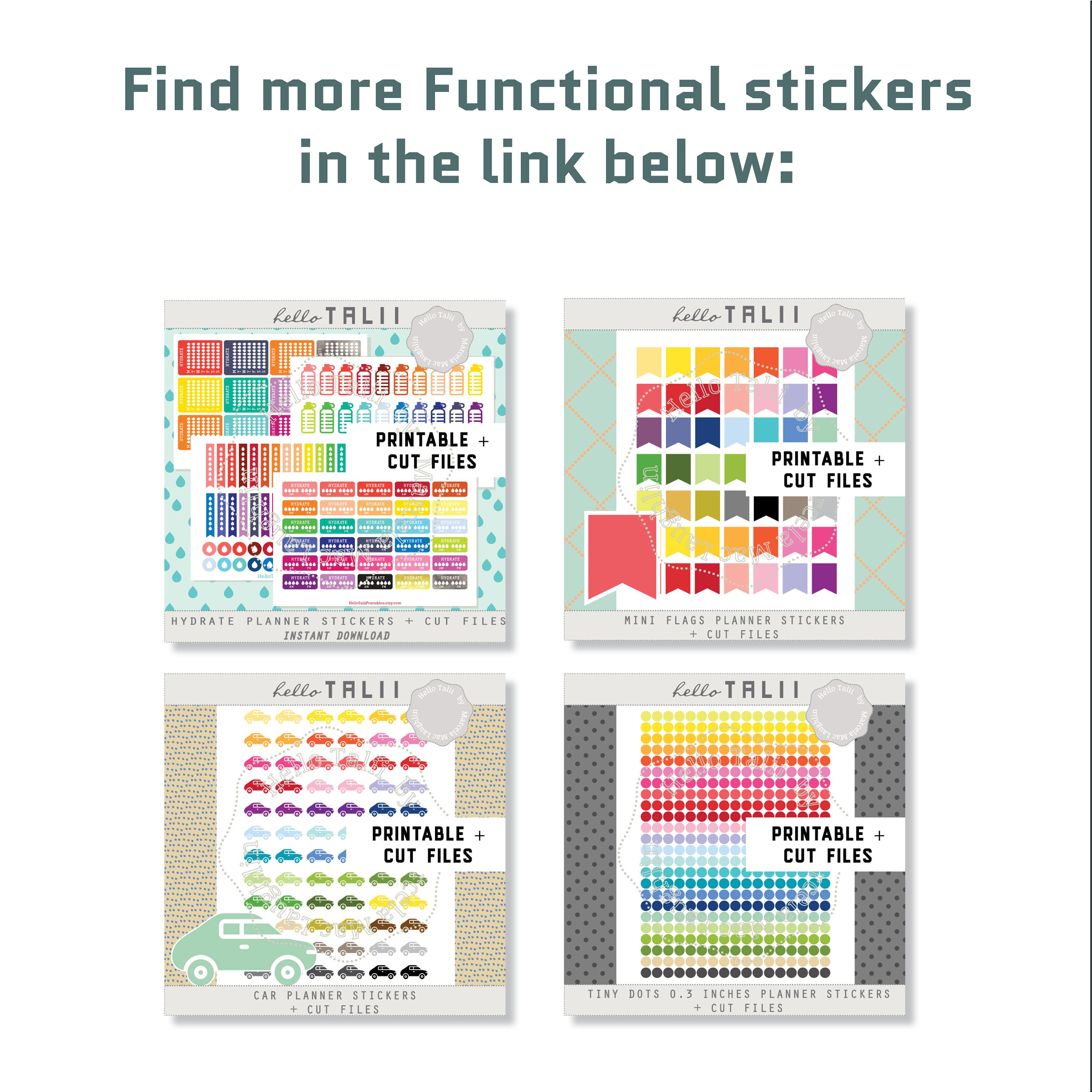 CHECKLIST Stickers- Checklist Planner Stickers Printable + CUT Files ...