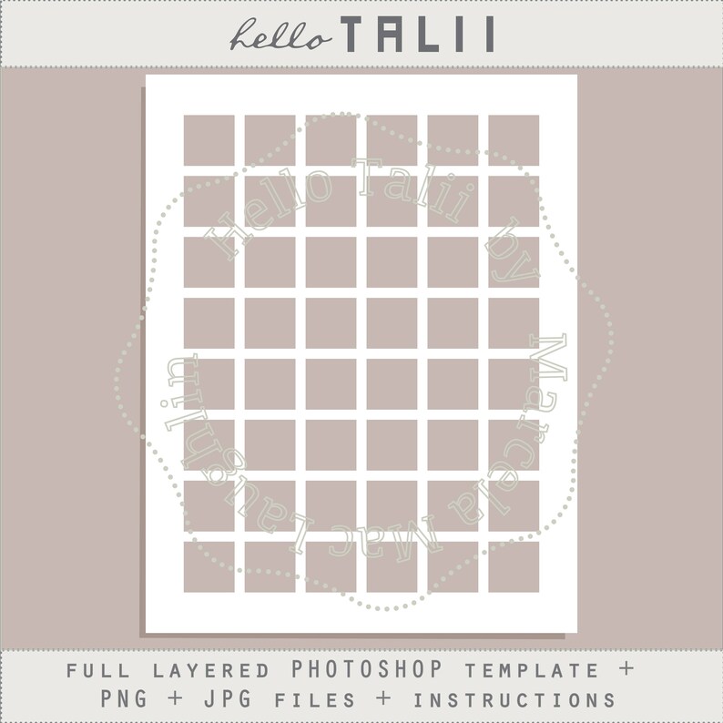 1 Inch Square Photoshop Template PSD PNG JPG Jewelry Template Fully ...
