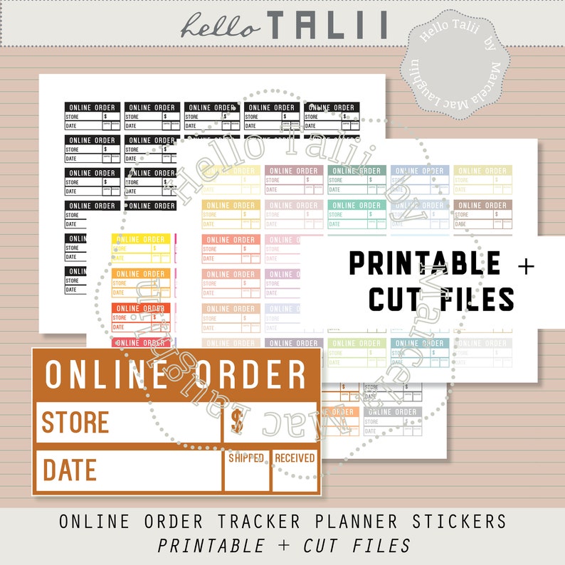 ONLINE ORDER Stickers- Online Order TRACKER Online Shopping Stickers ...