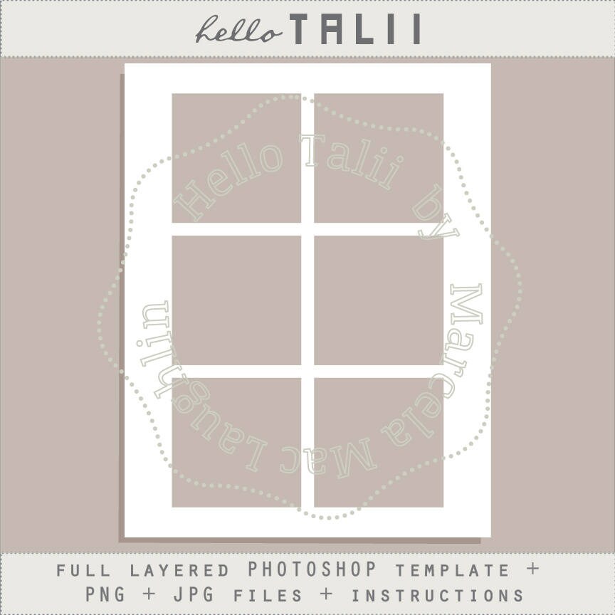 3 Inch Square Photoshop Template- 3x3 Square Inches Collage Sheet ...