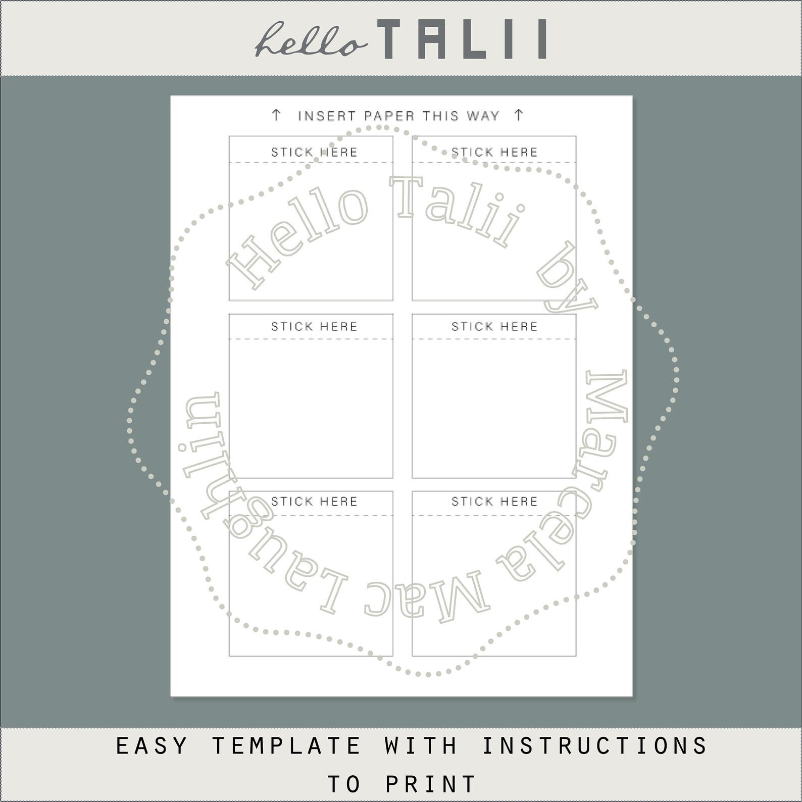 STICKY NOTES Printable + Template- 3x3" Square Collage Sheet Assorted ...