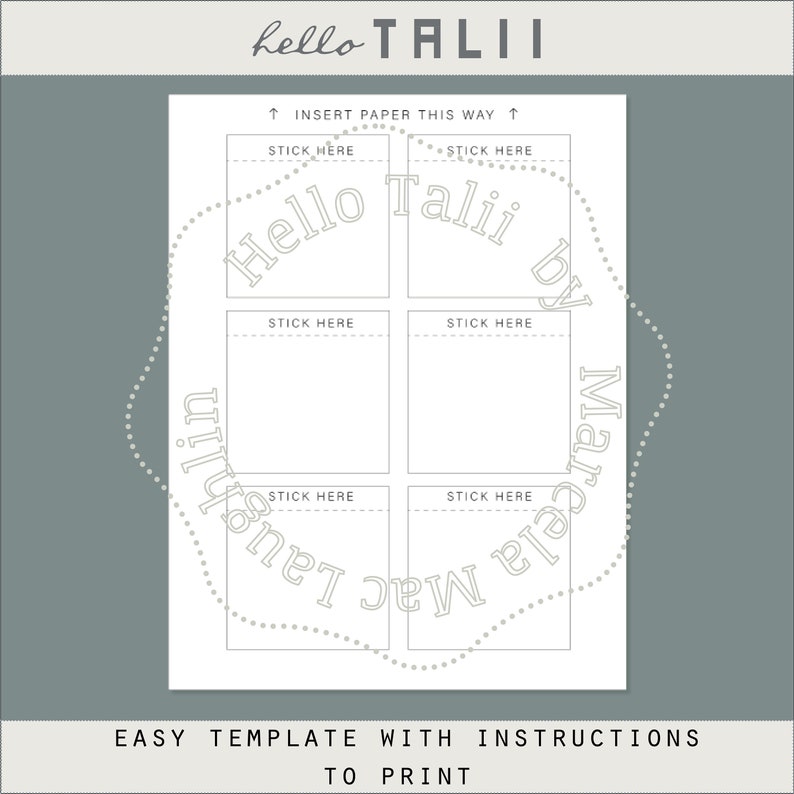 STICKY NOTES Printable + Template- 3x3" Square Collage Sheet Assorted ...