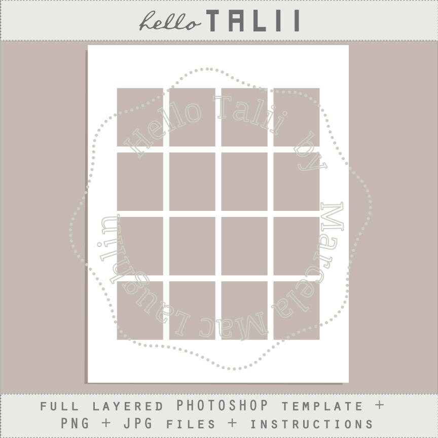 Full BOXES Photoshop Template for Erin Condren Life Planner- Full Boxes ...
