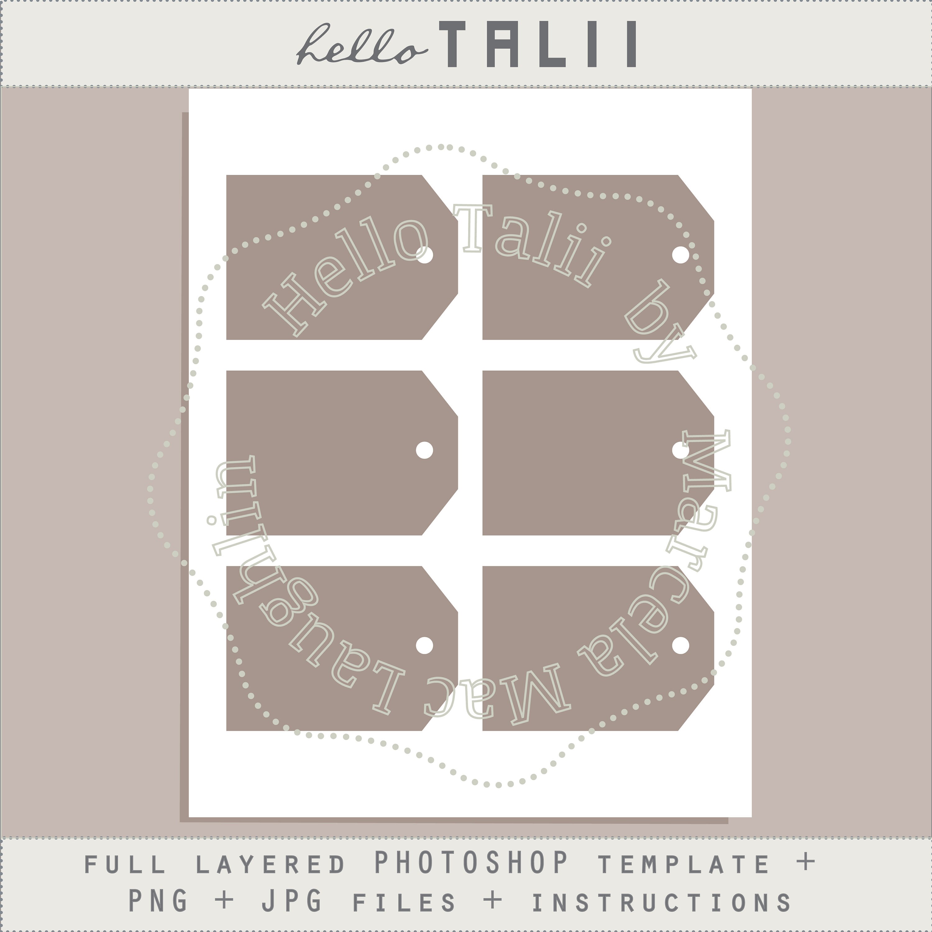 Big TAGS Photoshop Template- 3.5 X 2.5 Inches Tags Editable PSD Layered ...