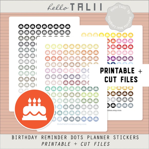 Birthday Planner Stickers - Etsy