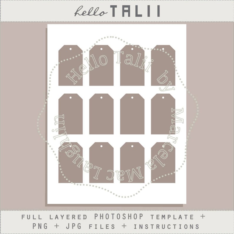 TAGS Photoshop Template- Editable PSD Layered Template Tags Collage ...
