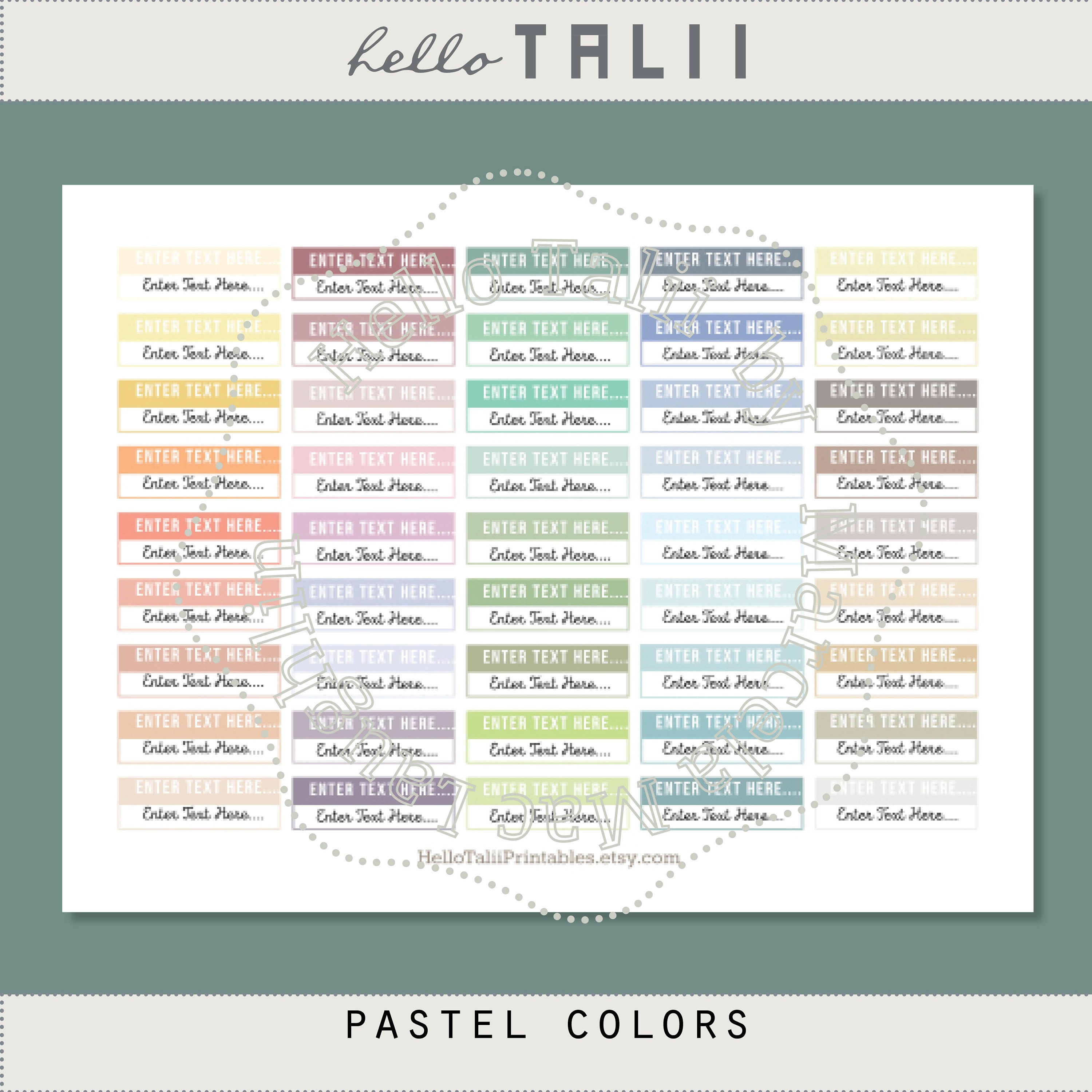 BLANK LABELS Printable Editable Quarter Box Labels Planner Stickers 90 ...