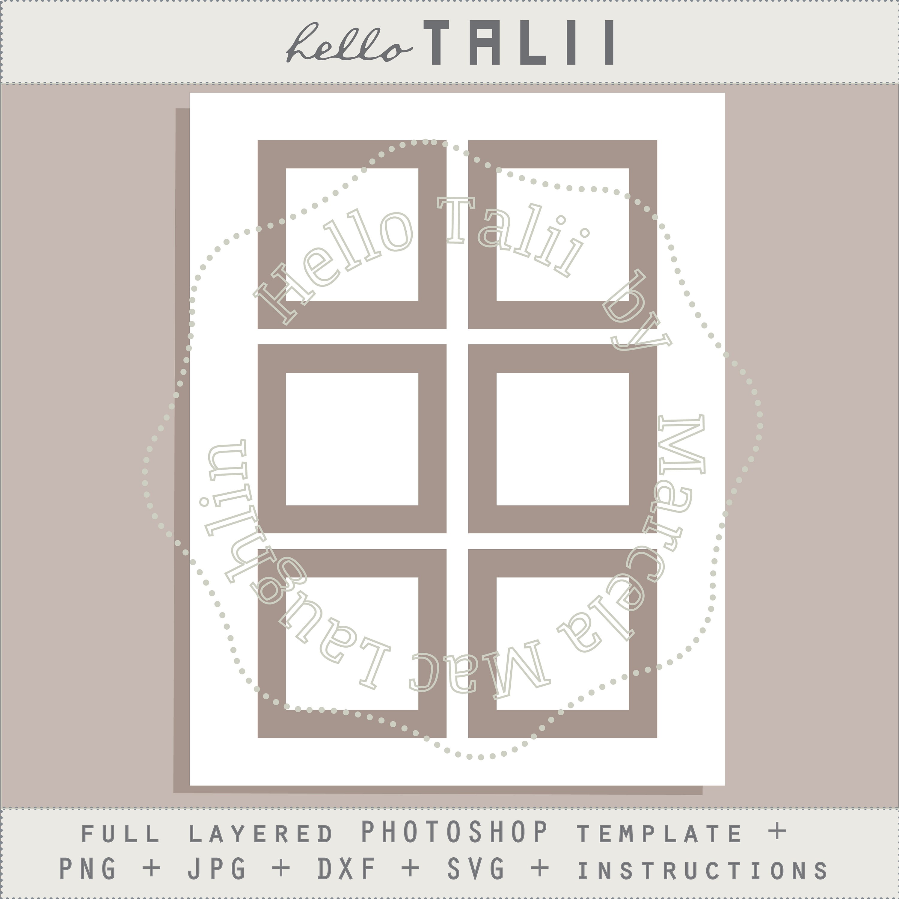 STICKY NOTE Photoshop Template- 3 Inch Squares 3 X 3 Square Collage ...