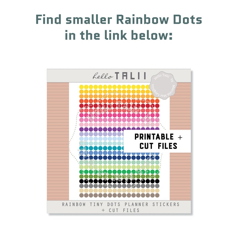 DOTS Stickers 100 Bright Rainbow Circles Printable Stickers - Etsy