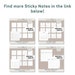 STICKY NOTES Printable + Template- 3x3" Square Collage Sheet Assorted ...