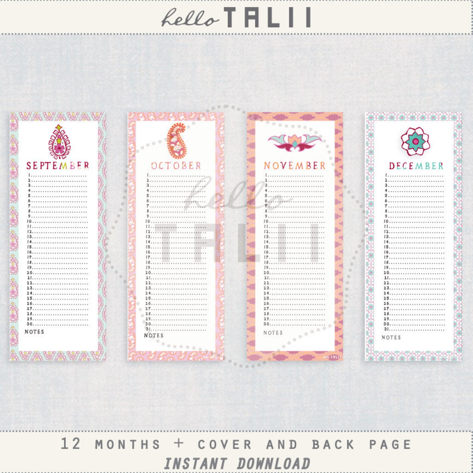 Perpetual Calendar Printable Perpetual BIRTHDAY CALENDAR - Etsy