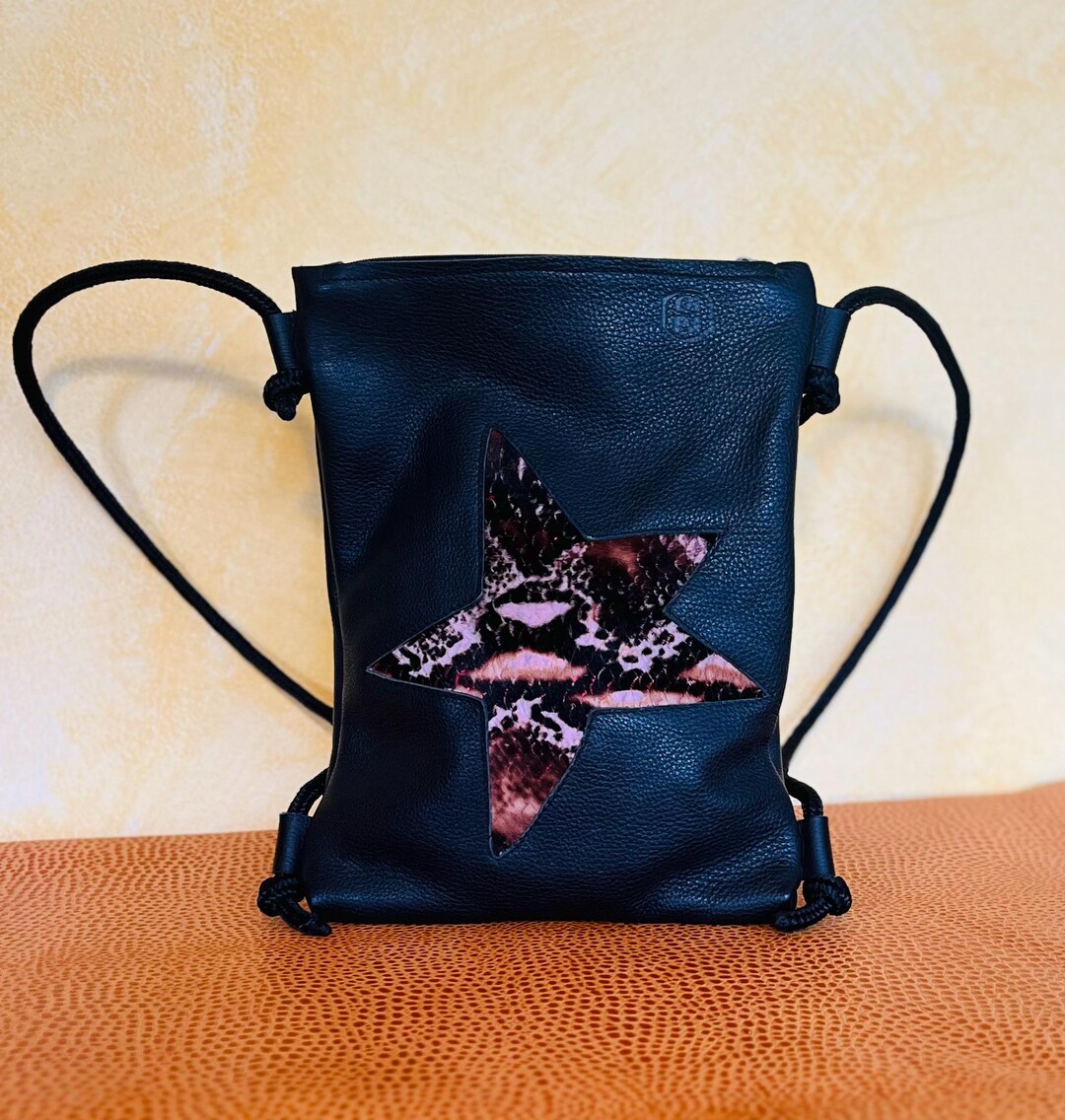 Handmade Leather Backpack With Pony Skin Star – Eco-friendly, Unique ...