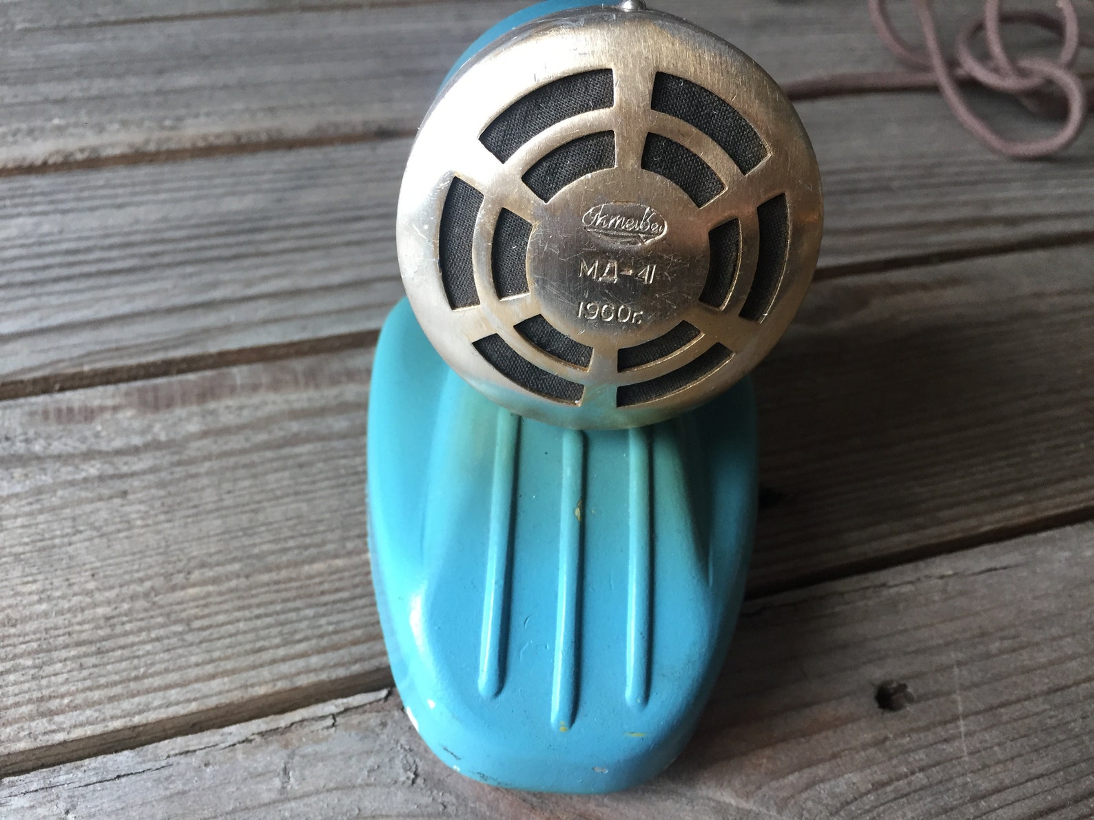 Soviet Vintage Microphone, Blue Desktop Microphone Oktava MD-41, 1960 ...