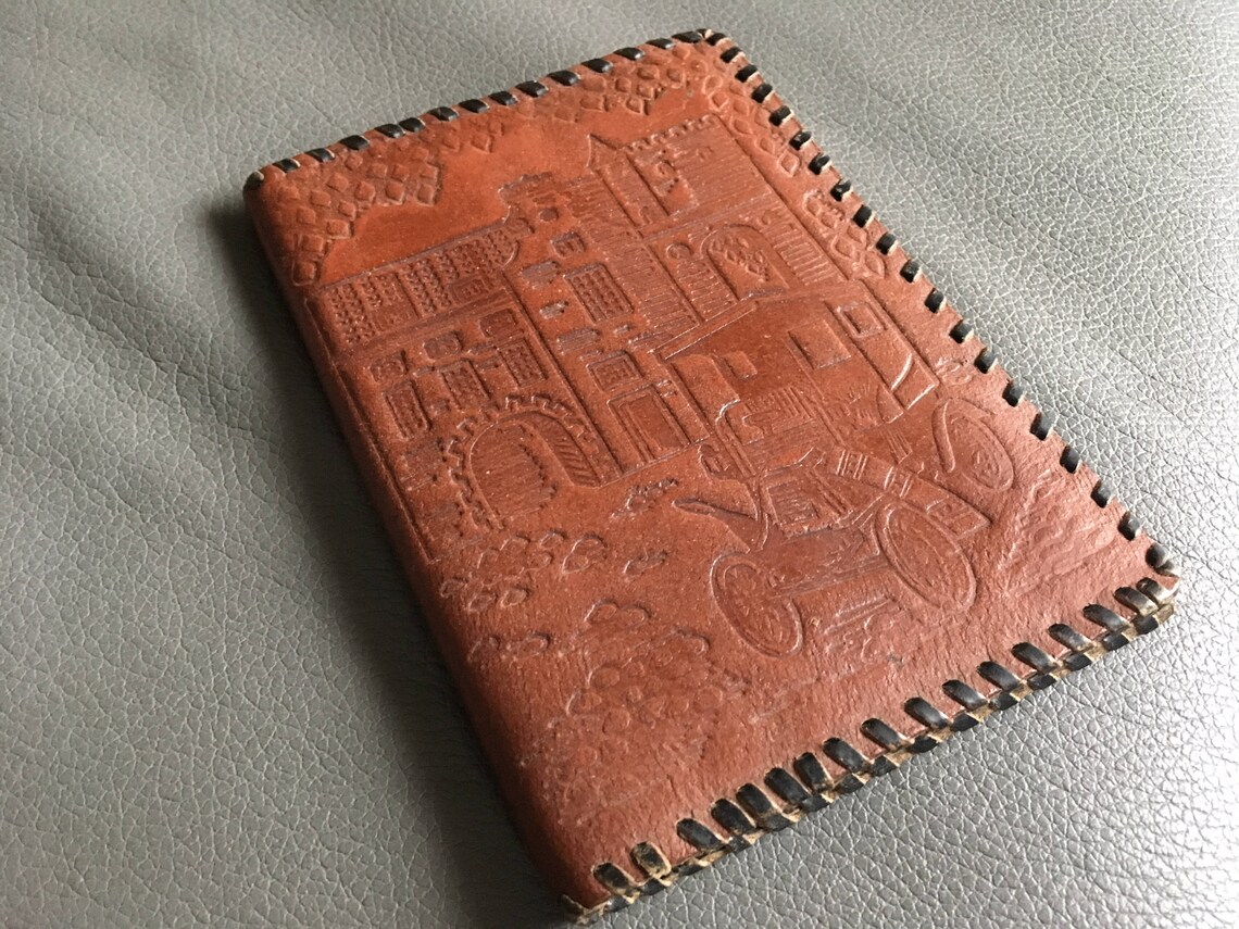 Soviet Vintage Leather Wallet, Wallet With Raised Print, Men' S Leather ...
