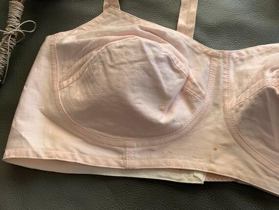 Vintage Light Pink Cotton Bra, Soviet Vintage Lingeri… - Gem
