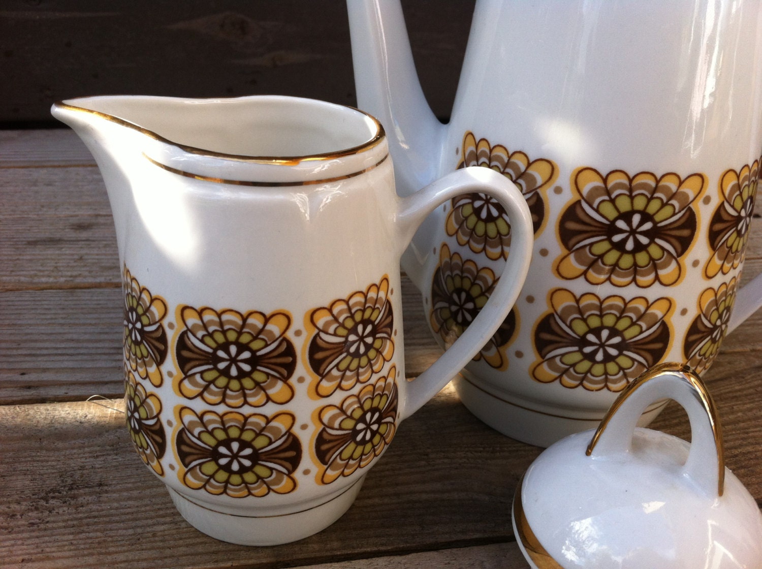 Soviet Vintage RPR Porcelain Coffee Pot, Tea Pot With Lid and Creamer ...