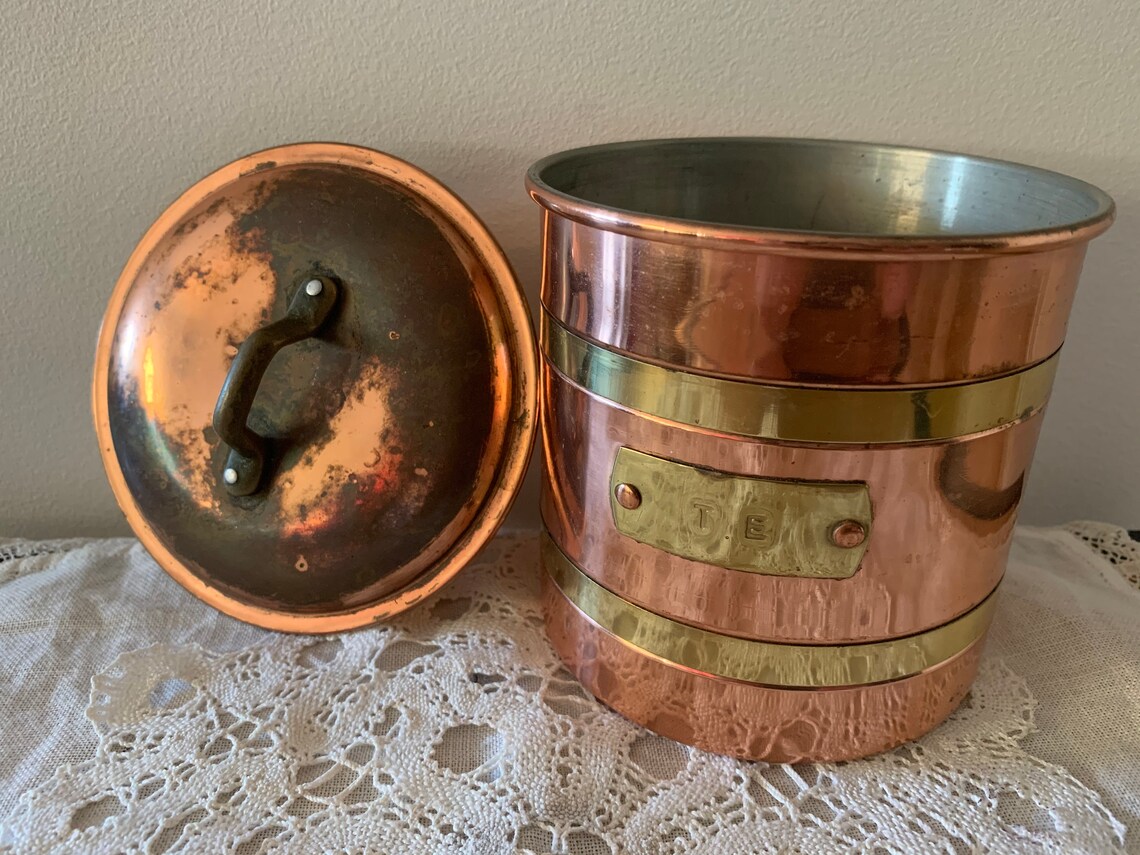 Scandinavian Vintage Copper Jar for Tea Copper Canister Jar - Etsy