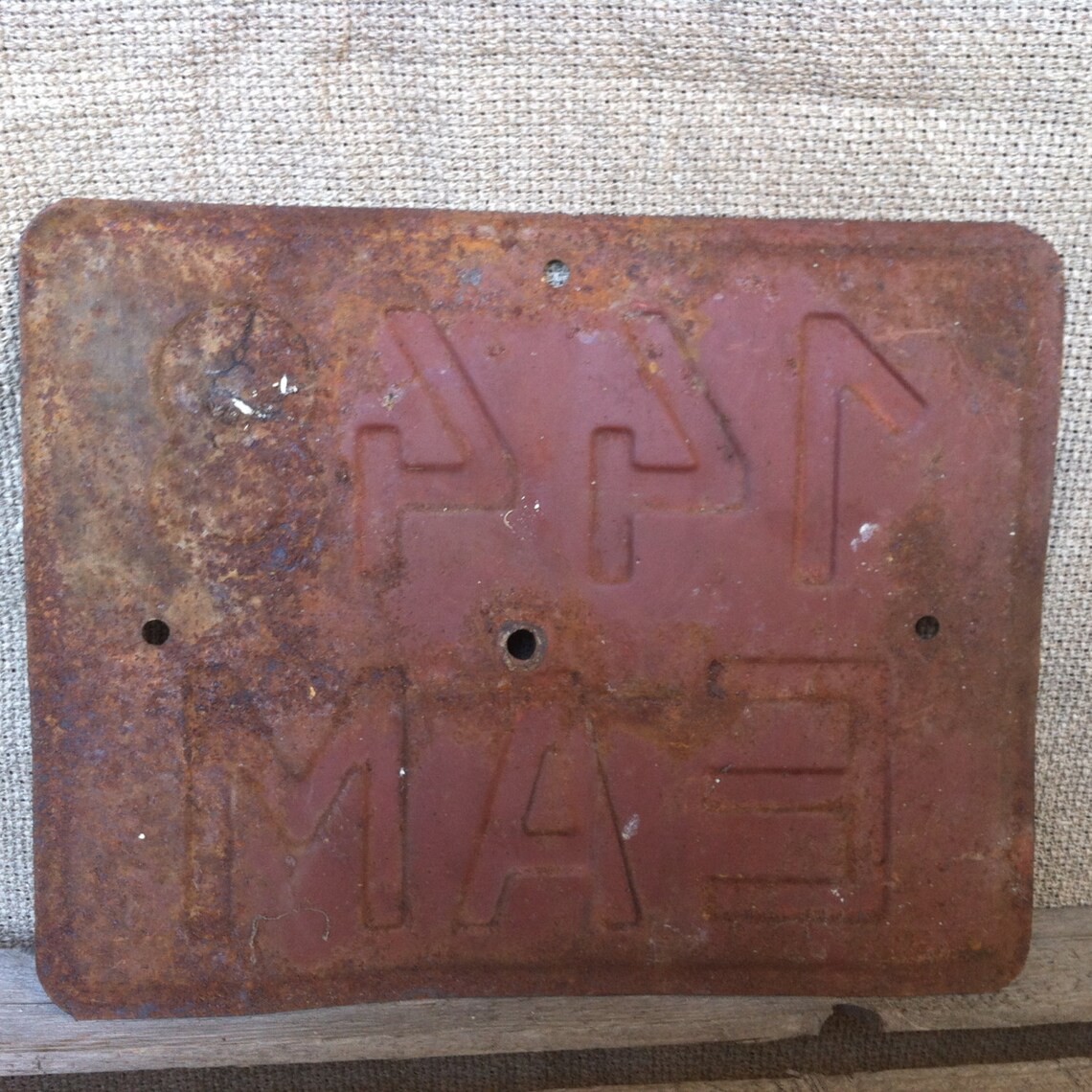 Soviet Vintage Car License Plate, Original, Russian Letters, Automobile ...