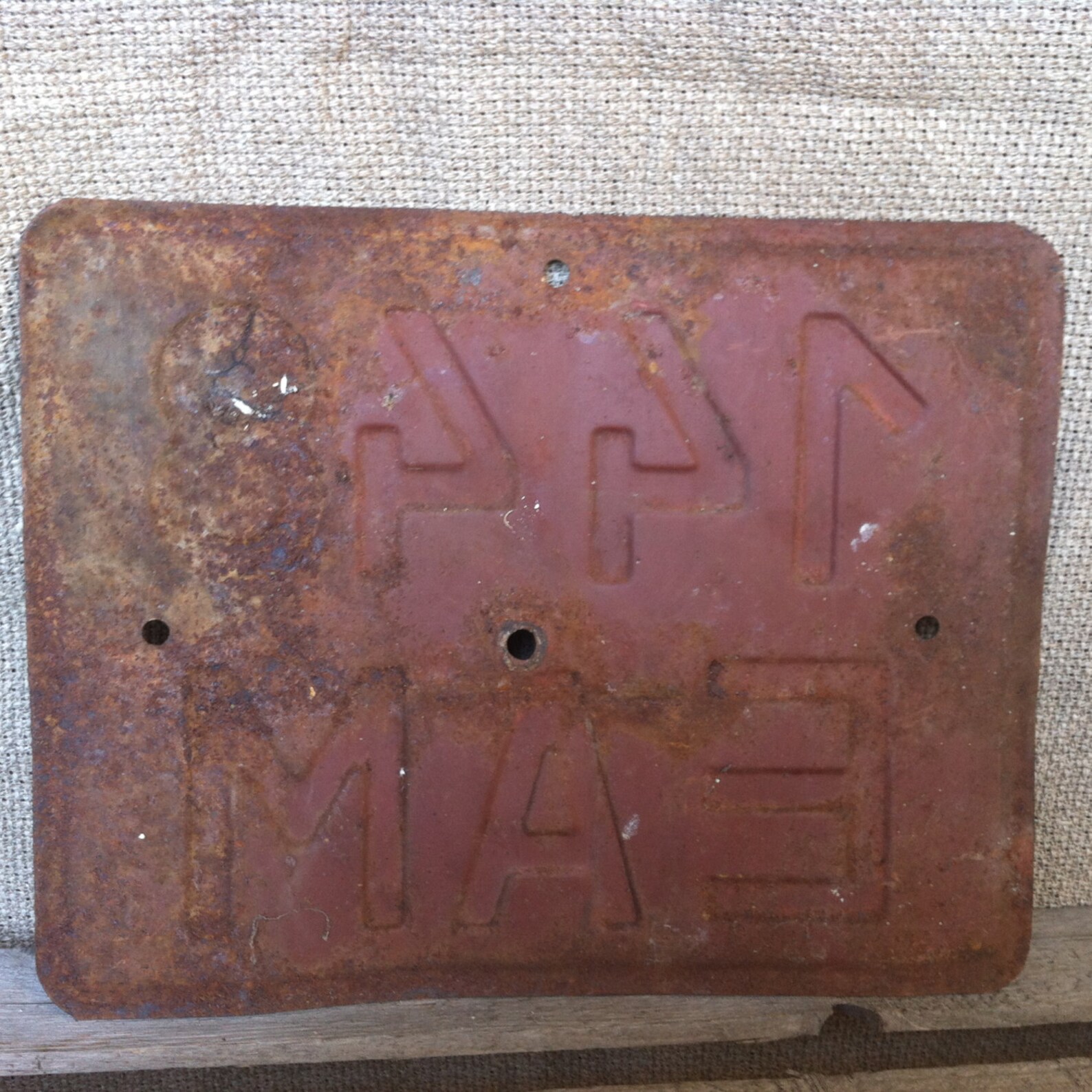 Soviet Vintage Car License Plate, Original, Russian Letters, Automobile ...