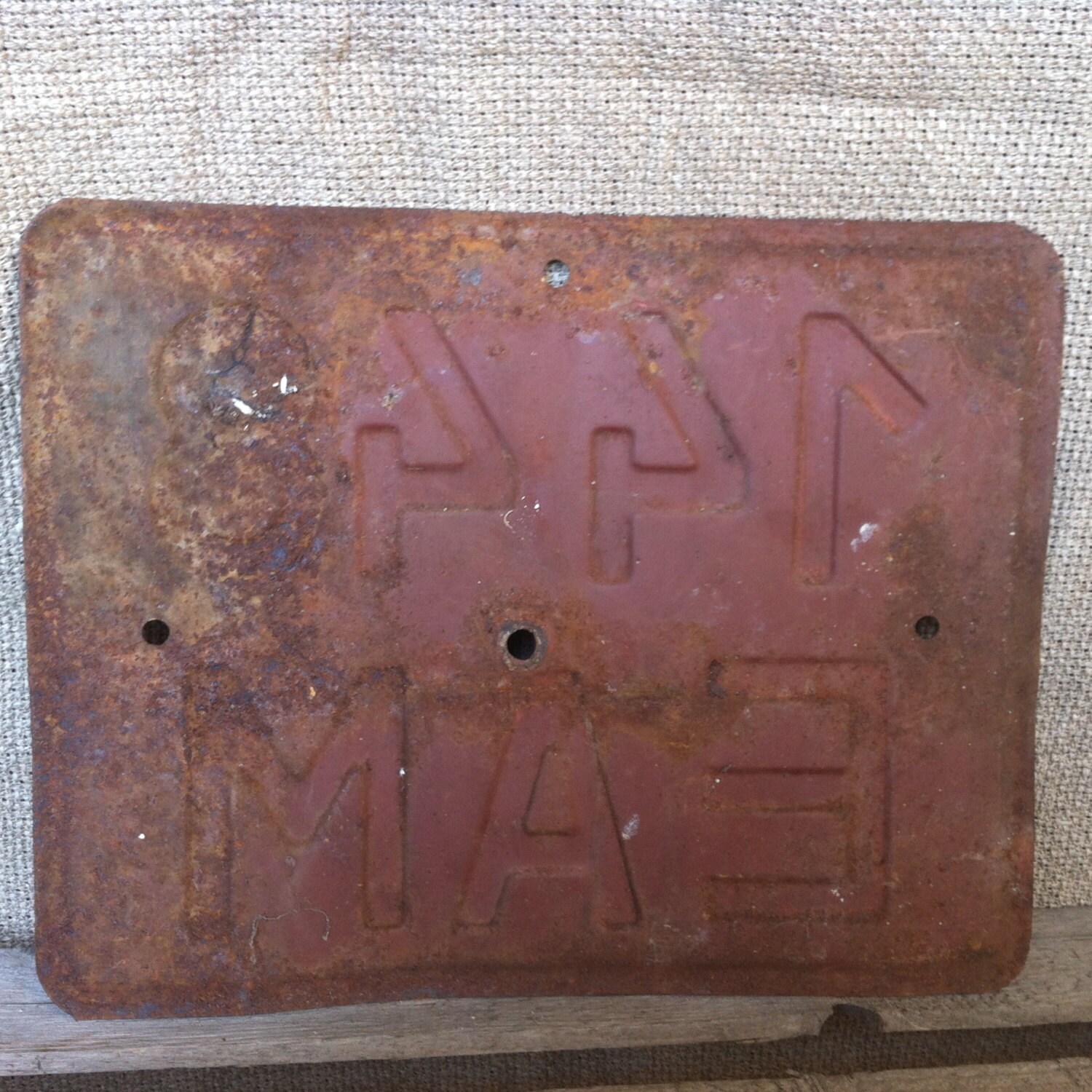 Soviet Vintage Car License Plate, Original, Russian Letters, Automobile ...