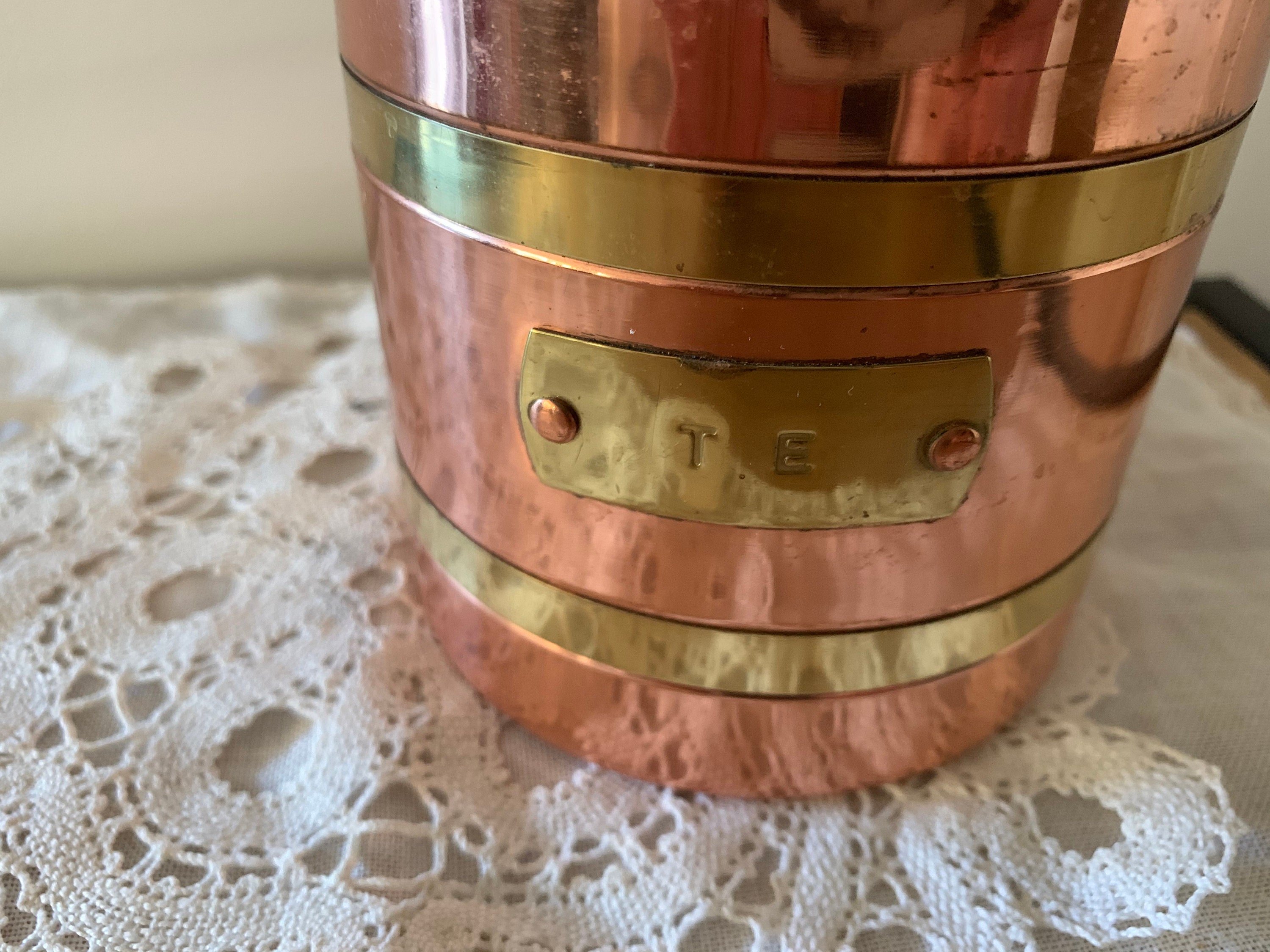 Scandinavian Vintage Copper Jar for Tea Copper Canister Jar - Etsy