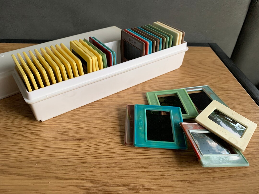 Soviet Vintage Slide Frames, Set of 35, Different Color Slide Frames ...