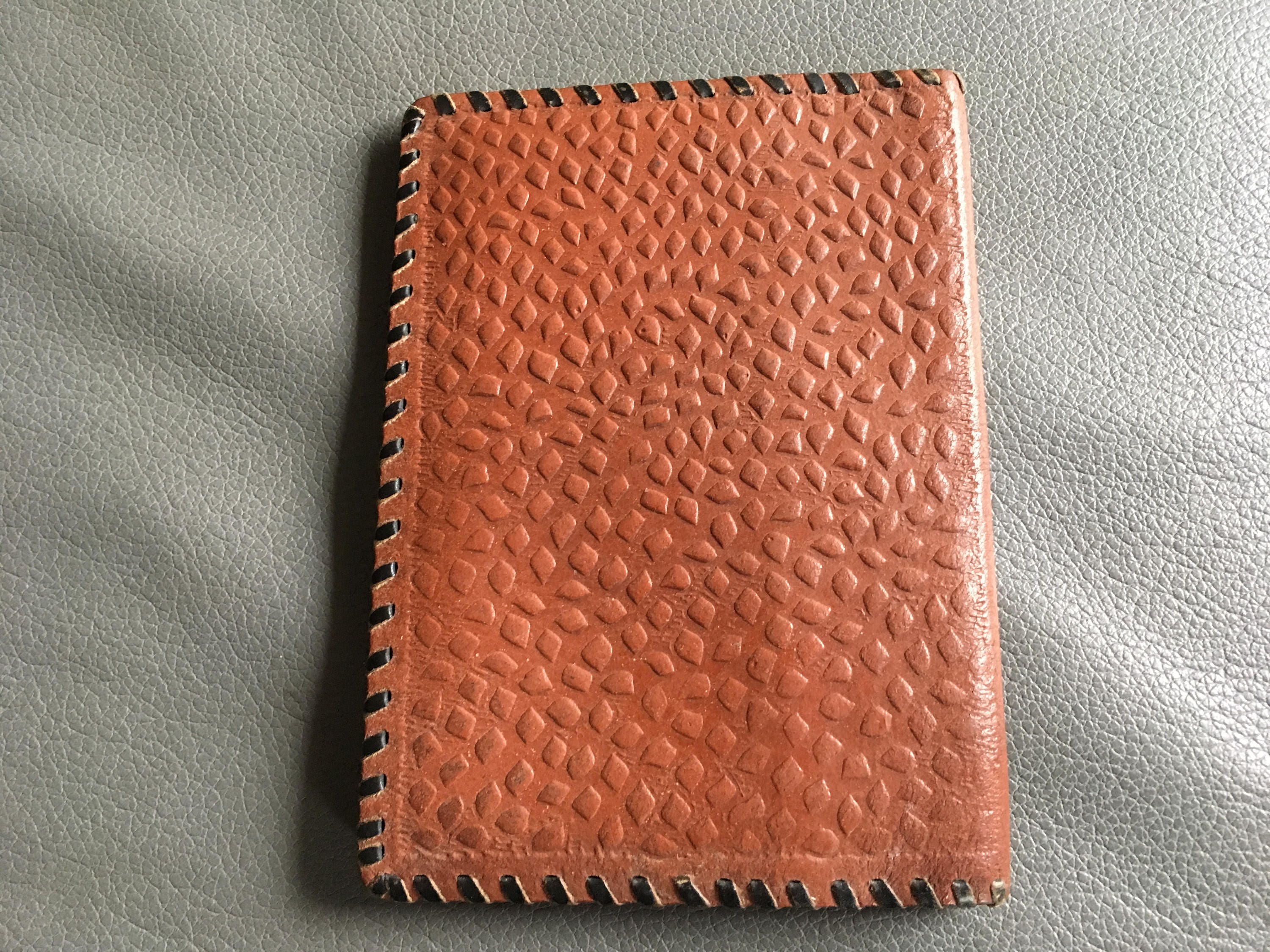 Soviet Vintage Leather Wallet, Wallet With Raised Print, Men' S Leather ...