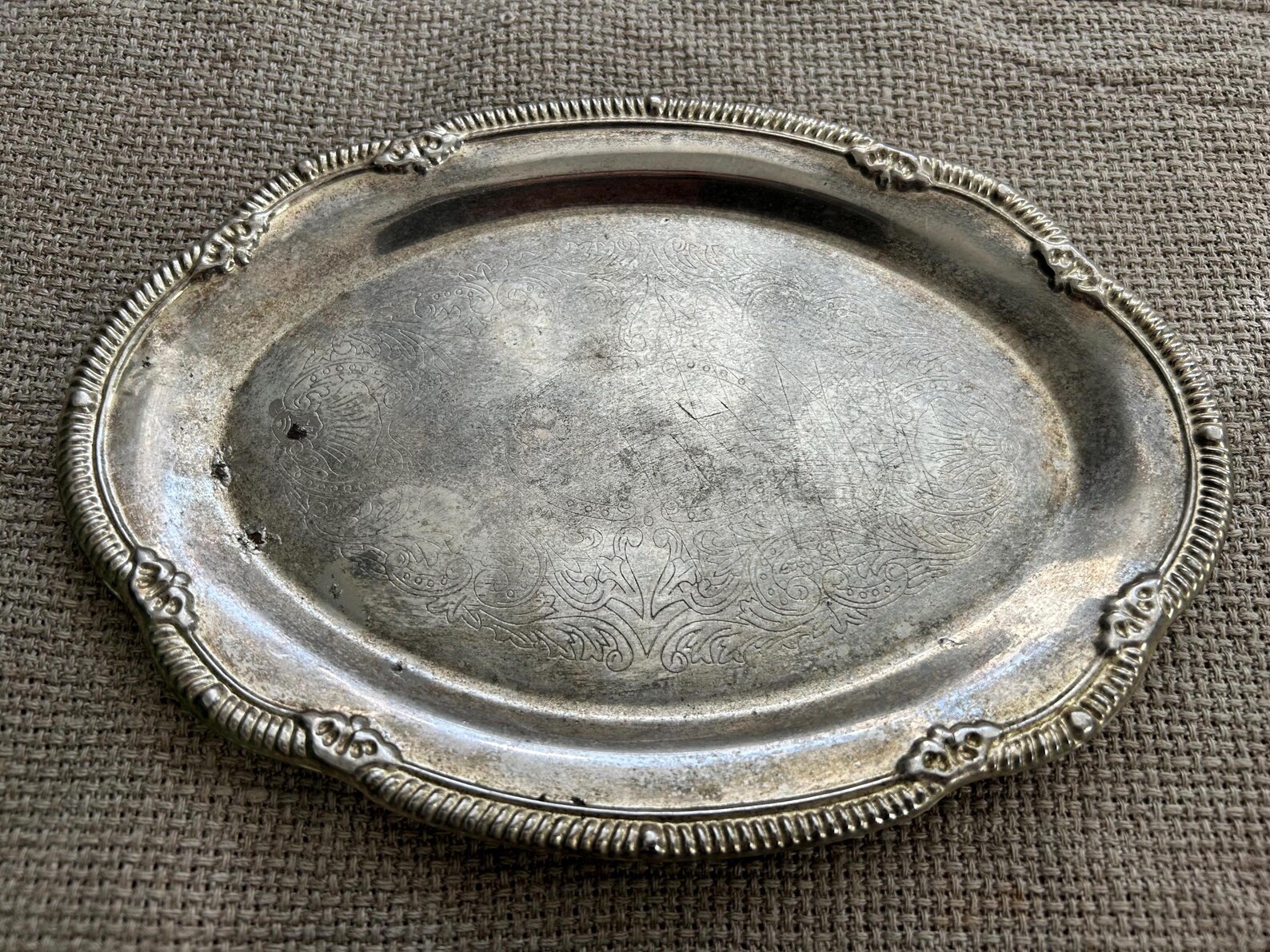 Set of 4 Metal Trays, Silver Metal Tray Wall Display, Scandinavian ...
