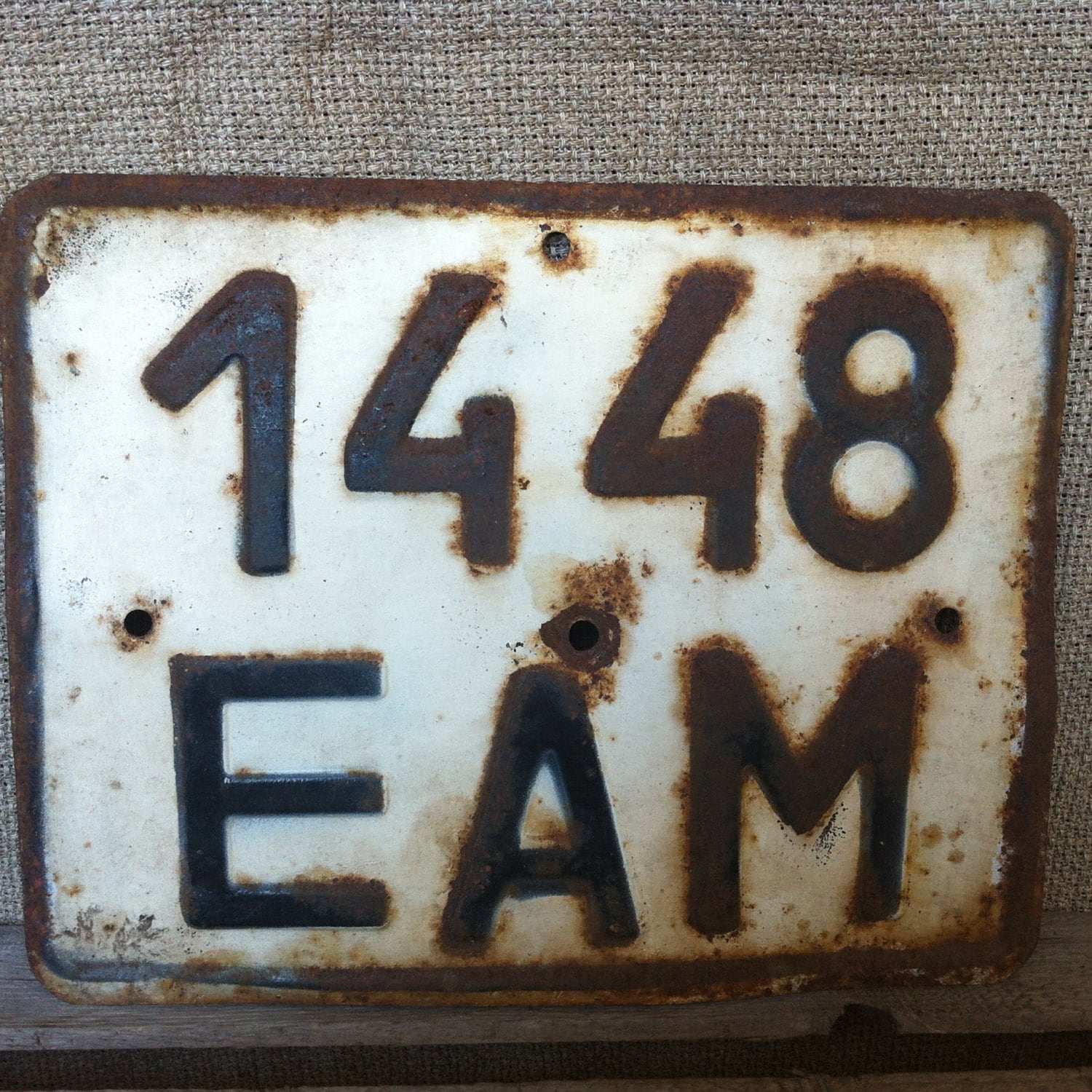 Soviet Vintage Car License Plate, Original, Russian Letters, Automobile ...