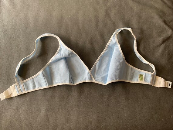 Vintage Light Blue Cotton Bra, Soviet Vintage Lingeri… - Gem