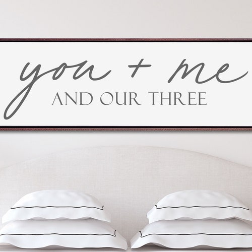 You Me & the Girls Above Over the Bed Sign Master Bedroom - Etsy
