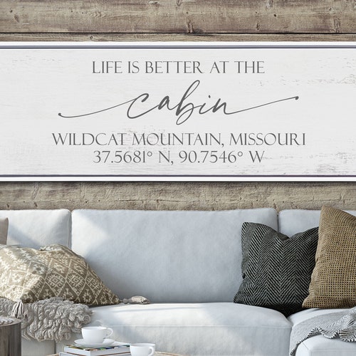 Cabin Sign Life is Better at the Cabin Porch Decor Cabin - Etsy