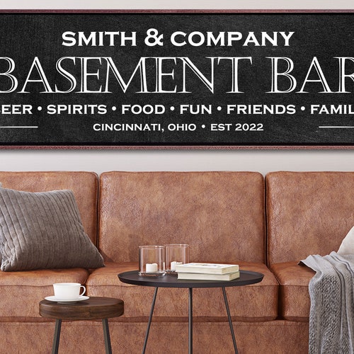 Personalized Basement Bar Sign Custom Basement Bar Sign Home - Etsy