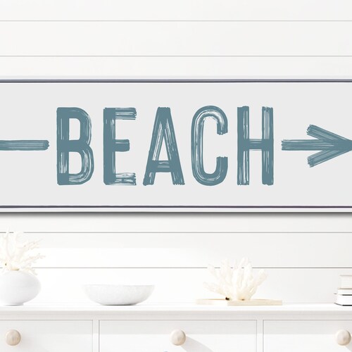 Vertical Beach Arrow Sign - Etsy