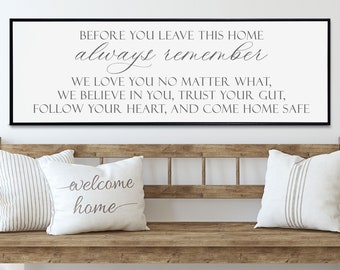 Before You Leave This Home Sign Entryway Sign | Etsy