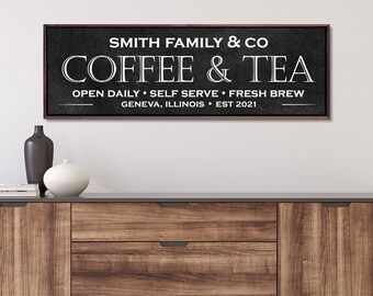 Coffee & Tea Bar Ceramic Tile Sign With Easel, Coffee and Tea Bar Love ...