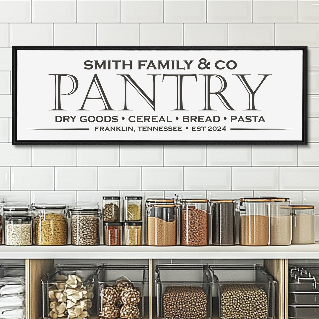 Pantry Sign, Personalized Pantry Sign, Kitchen Wall Decor - Etsy