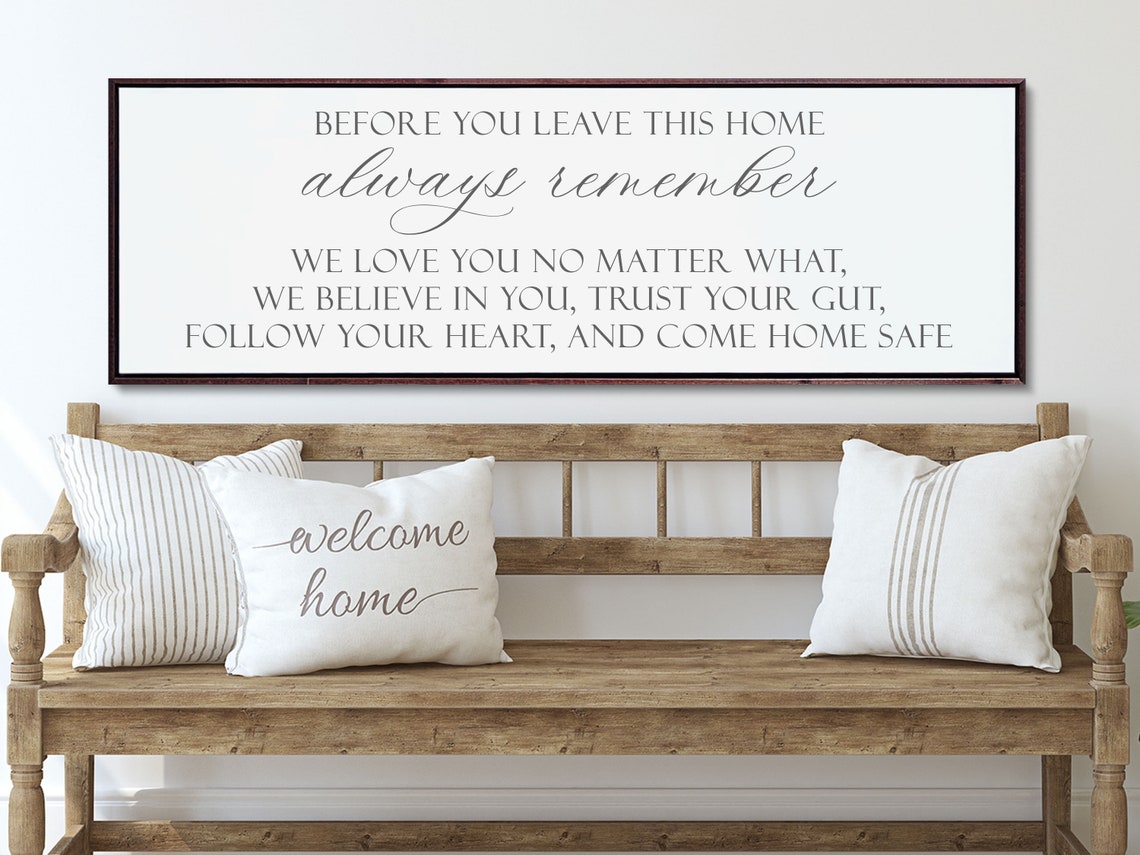 Before You Leave This Home Sign Sign for Entryway - Etsy