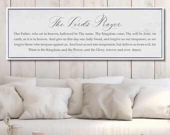 The Lord's Prayer Poster, the Lord's Prayer Wall Decor, Minimalist Wall ...